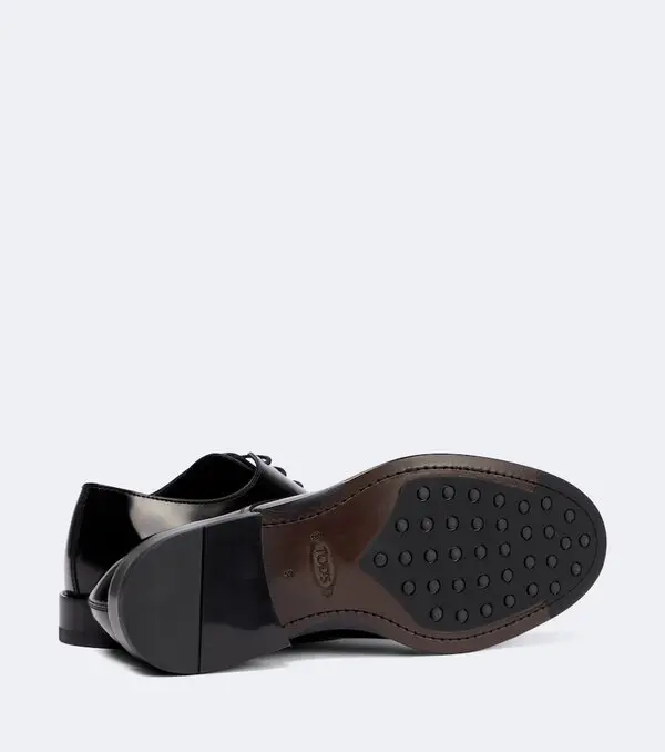 TOD'S Patent Leather Derby Shoes - Black