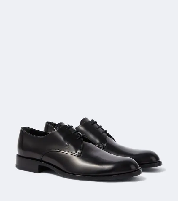 TOD'S Patent Leather Derby Shoes - Black