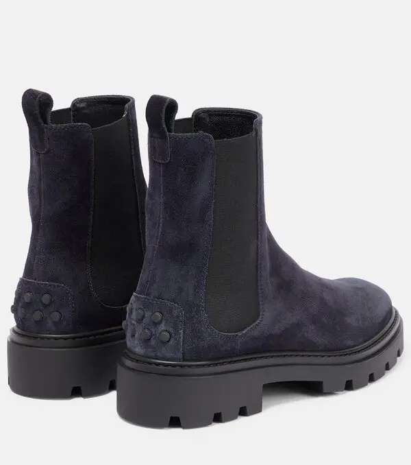TOD'S Suede Chelsea Boots - Blue