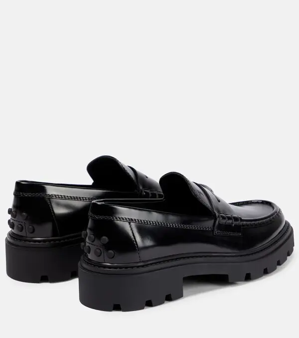 TOD'S Leather Loafers - Black