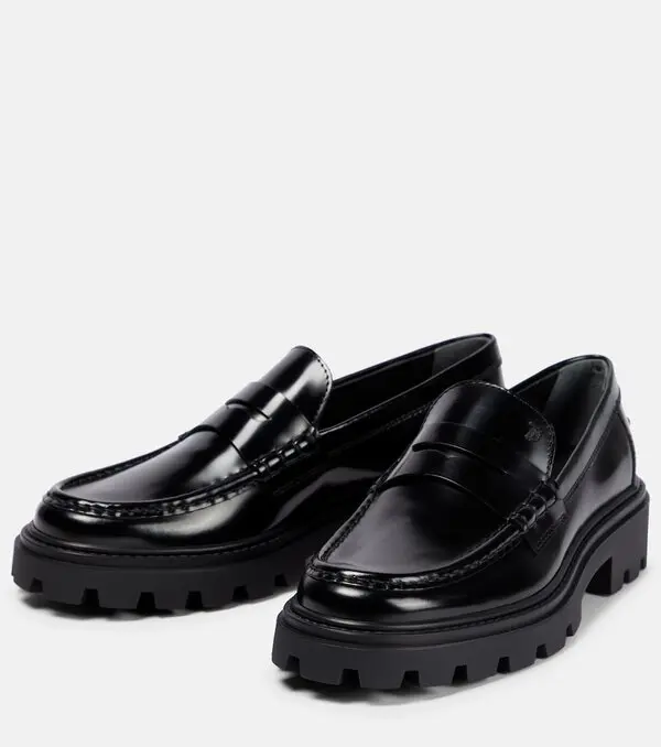 TOD'S Leather Loafers - Black