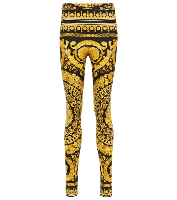 Versace Barocco Mid-rise Leggings - Multicoloured