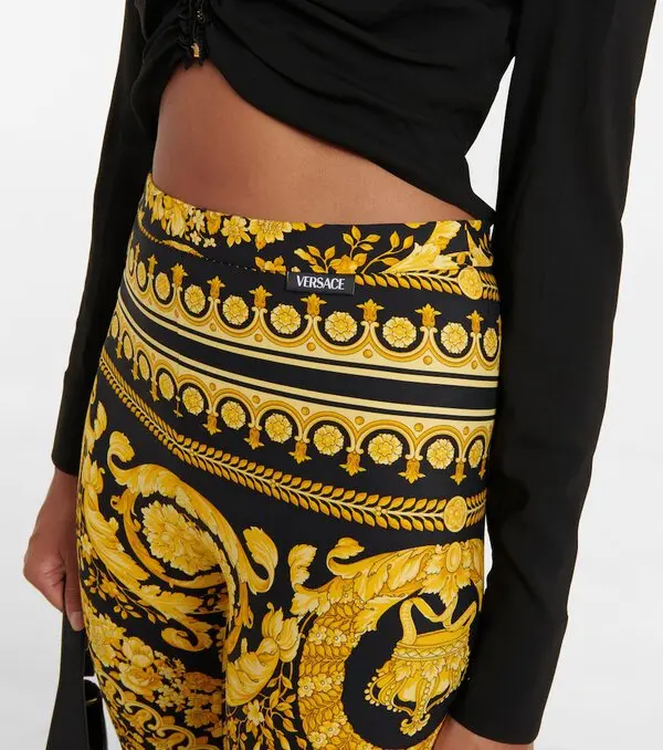 Versace Barocco Mid-rise Leggings - Multicoloured