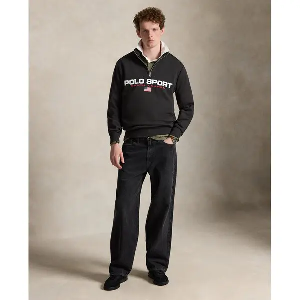 Ralph Lauren Polo Sport Fleece Quarter-zip Sweatshirt - Black Boot