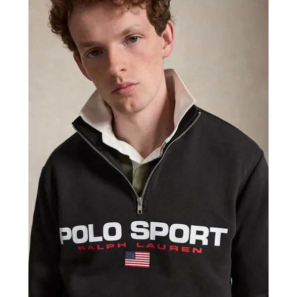 Ralph Lauren Polo Sport Fleece Quarter-zip Sweatshirt - Black Boot