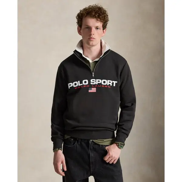 Ralph Lauren Polo Sport Fleece Quarter-zip Sweatshirt - Black Boot
