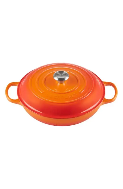 LE CREUSET Signature 3.5-quart Enameled Cast Iron Braiser - Flame