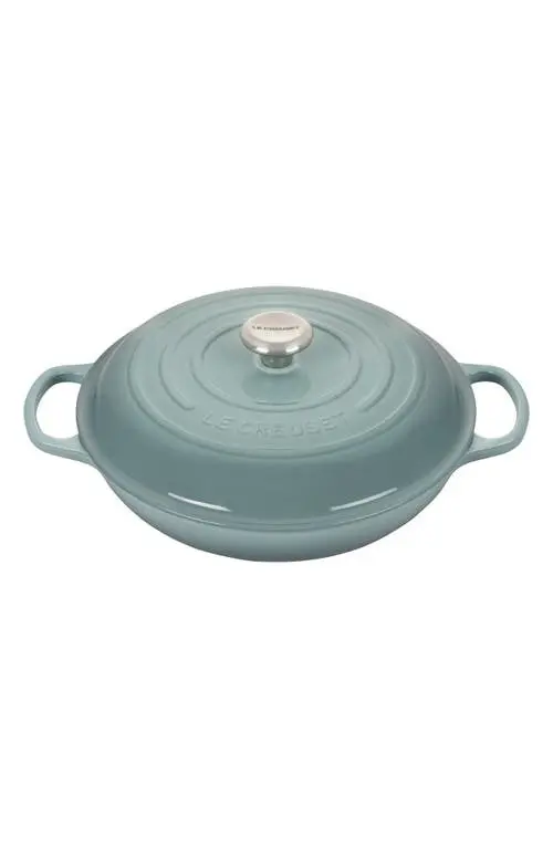 LE CREUSET Signature 3.5-quart Enameled Cast Iron Braiser - Sea Salt