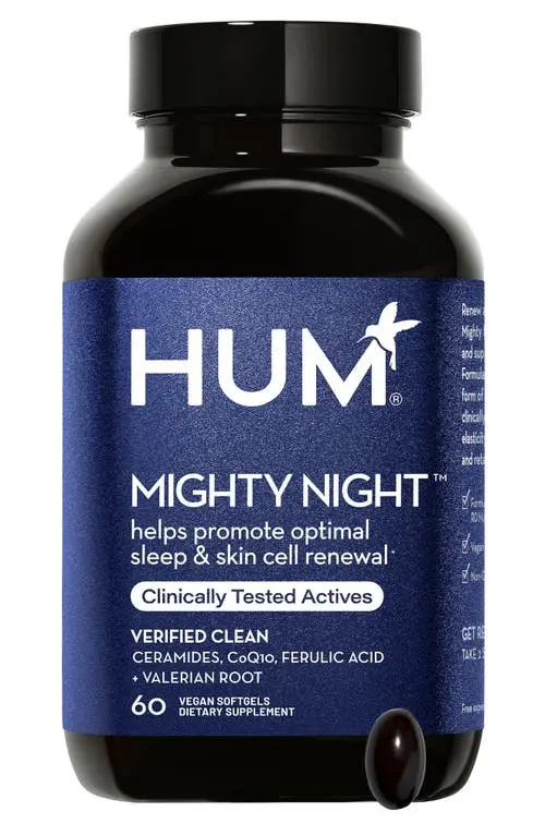 HUM Mighty Night™ Overnight Renewal Supplement With Ceramides - No Color