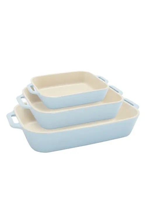 STAUB 3-piece Ceramic Mixed Baking Dishes - Blue