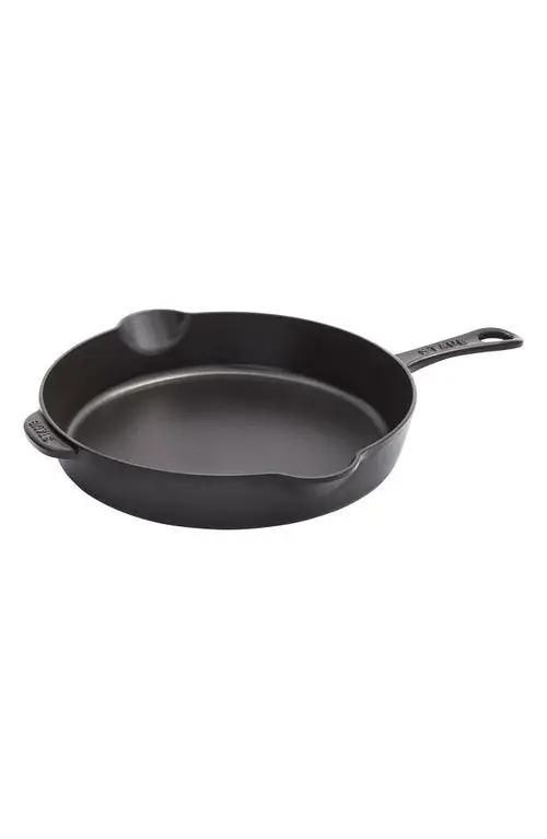 STAUB 11-inch Enameled Cast Iron Fry Pan - Matte Black