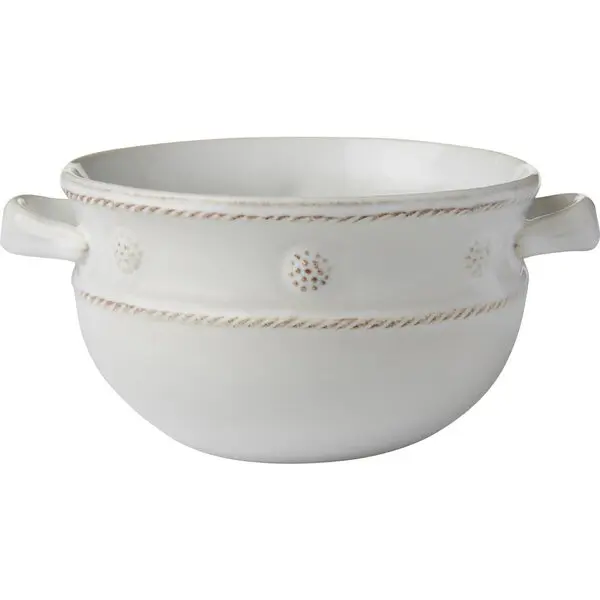 JULISKA Berry & Thread Two-handle Ceramic Bowl - Whitewash