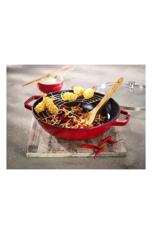 STAUB 4.5-quart Enameled Cast Iron Perfect Pan - Cherry