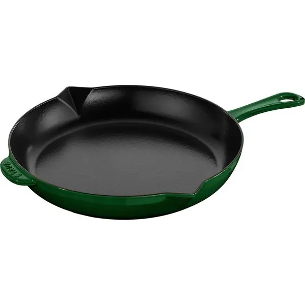 STAUB 12-inch Enameled Cast Iron Fry Pan - Basil