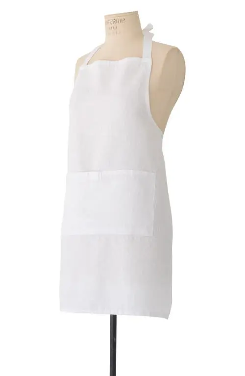 HEIRLOOMED COLLECTION Bistro Linen Apron - White