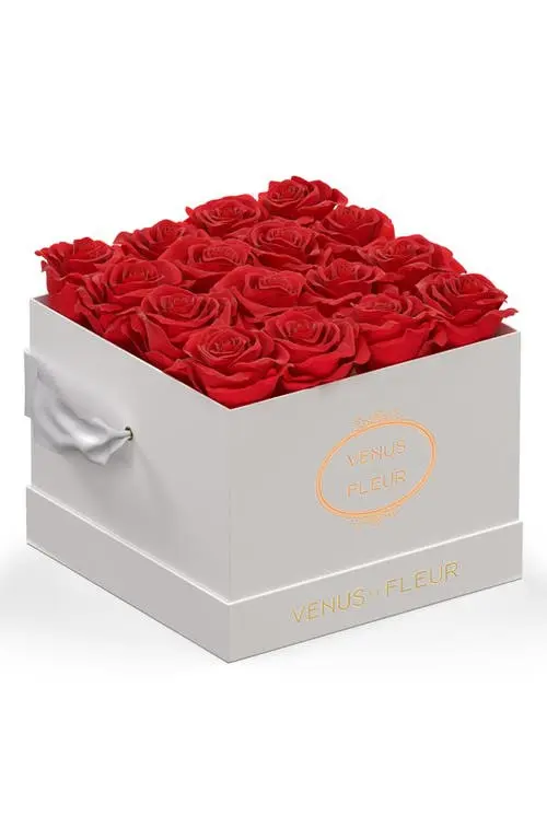 Venus Et Fleur Classic Small Square Eternity Roses - Red