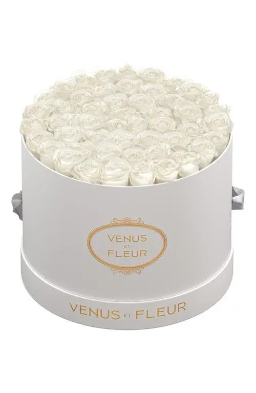 Venus Et Fleur Classic Large Round Eternity Roses - Pure White