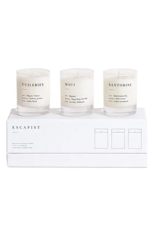 BROOKLYN CANDLE STUDIO Fresh + Floral Escapist Mini Candle Set - One-color
