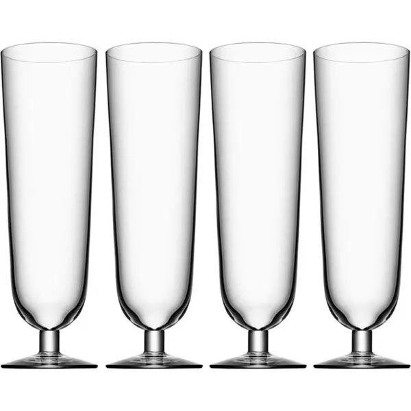 ORREFORS Set Of 4 Pils Glasses - White