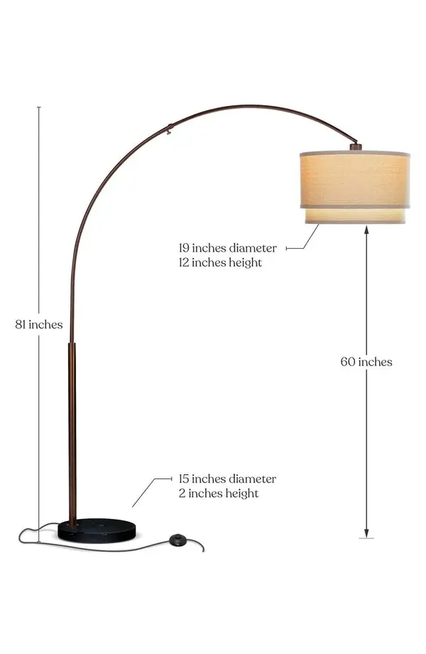 BRIGHTECH Mason Led Floor Lamp - Bronze
