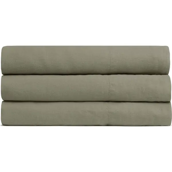 PARACHUTE Linen Flat Sheet - Moss