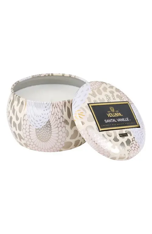 Voluspa Santal Vanille 3-wick Tin Candle - Santal Vanille Mini Tin