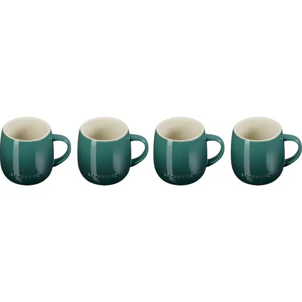 LE CREUSET Set Of Four 14-ounce Stoneware Mugs - Artichaut