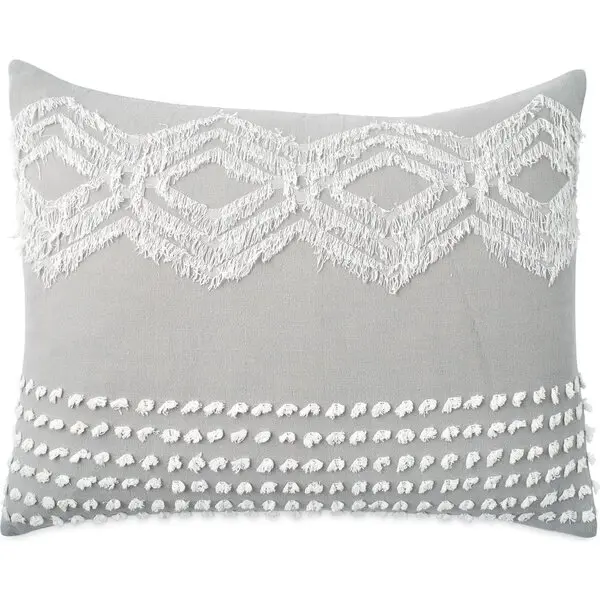 PERI HOME Cut Geo Sham - Grey