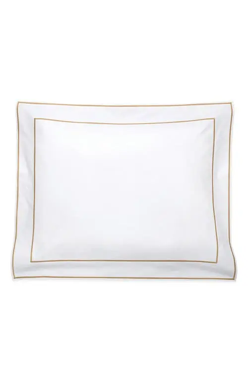 MATOUK Ansonia Pillow Sham - White/ Bronze