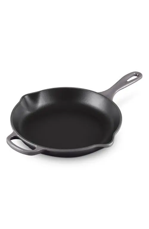 LE CREUSET Signature Handle 10 1/4 Inch Enamel Cast Iron Skillet - Oyster