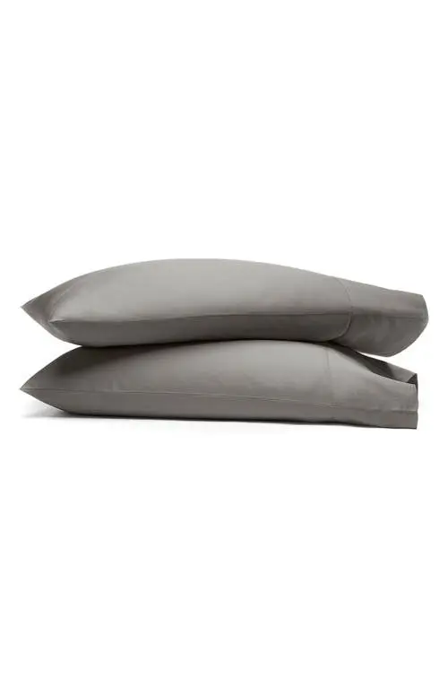 BOLL & BRANCH Set Of 2 Signature Hemmed Pillowcases - Stone