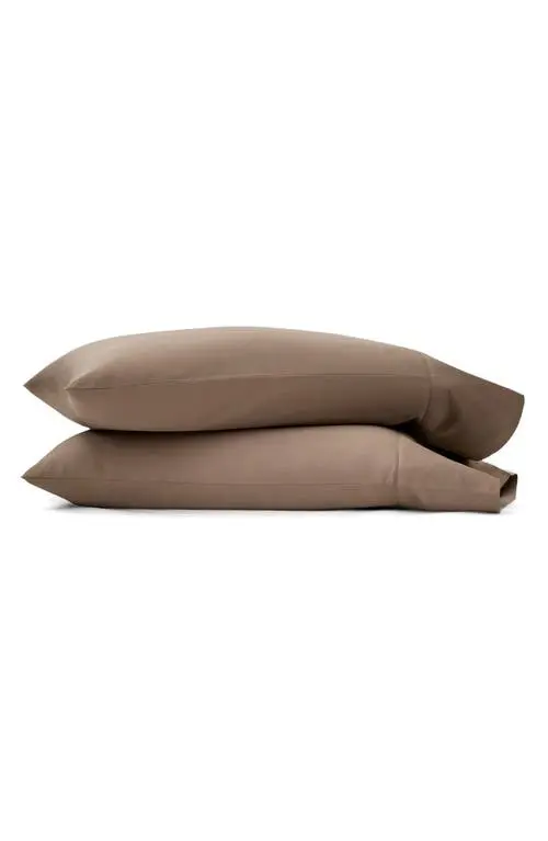 BOLL & BRANCH Set Of 2 Signature Hemmed Pillowcases - Walnut