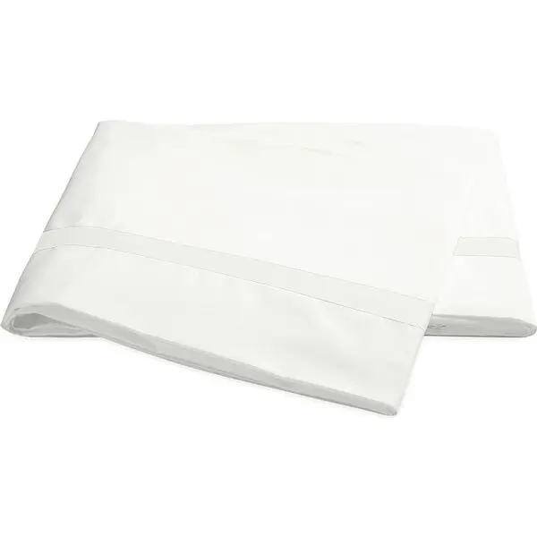 MATOUK Lowell 600 Thread Count Flat Sheet - Bone/ Bone