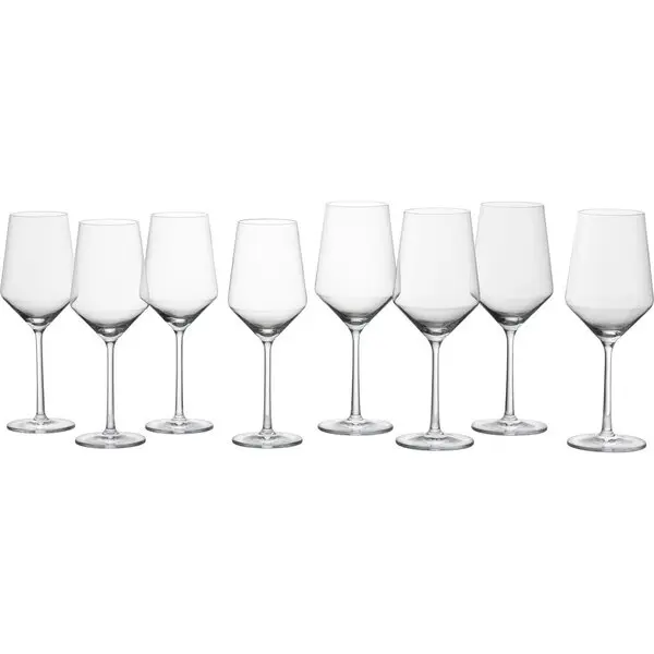 SCHOTT ZWIESEL Pure Set Of 8 Red & White Wine Glasses - Clear