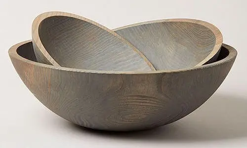 FARMHOUSE POTTERY 12" Crafted Wooden Bowl