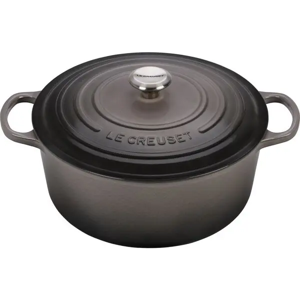 LE CREUSET Signature 9-quart Round Enamel Cast Iron Dutch Oven - Oyster