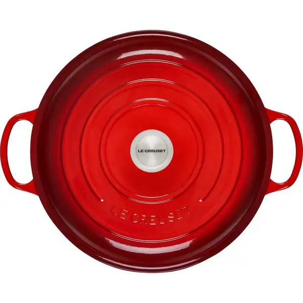 LE CREUSET Signature 5-quart Enameled Cast Iron Braiser - Cerise