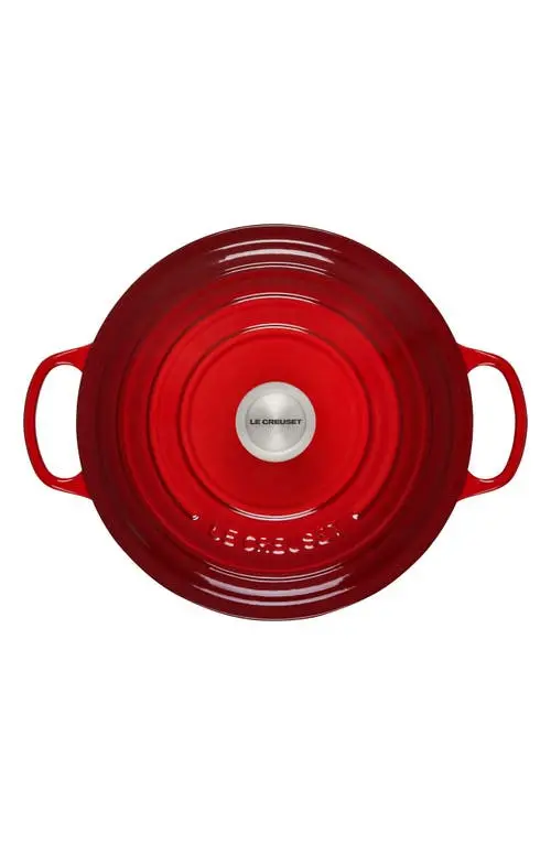 LE CREUSET Signature 7.25-quart Round Enamel Cast Iron Dutch Oven - Flame