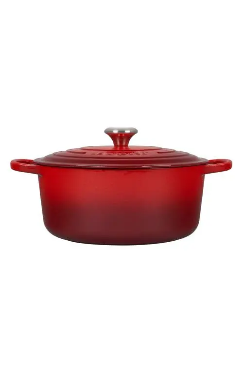 LE CREUSET Signature 7.25-quart Round Enamel Cast Iron Dutch Oven - Flame