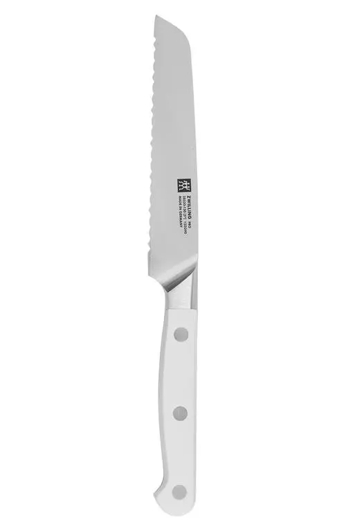 ZWILLING Pro Le Blanc 5-inch Serrated Utility Knife - Silver