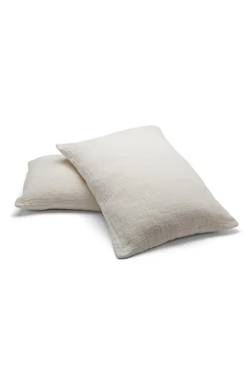 CASPER Textured Cotton Pillow Shams - Cream