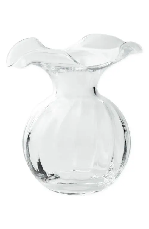 VIETRI Hibiscus Glass Fluted Vase - Clear