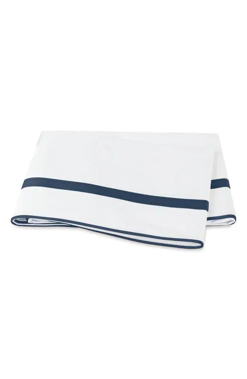 MATOUK Louise 500 Thread Flat Sheet - Navy
