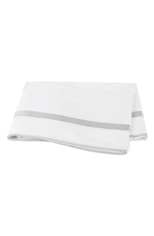 MATOUK Louise 500 Thread Flat Sheet - Silver