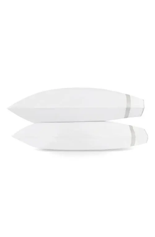 MATOUK Louise Set Of 2 Pillowcases - Silver