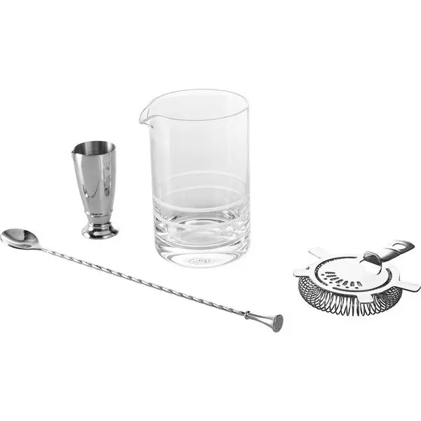 FORTESSA Crafthouse Signature Collection 4-piece Mixed Cocktail Set - Silver
