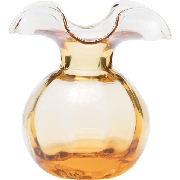 VIETRI Hibiscus Bud Vase - Amber