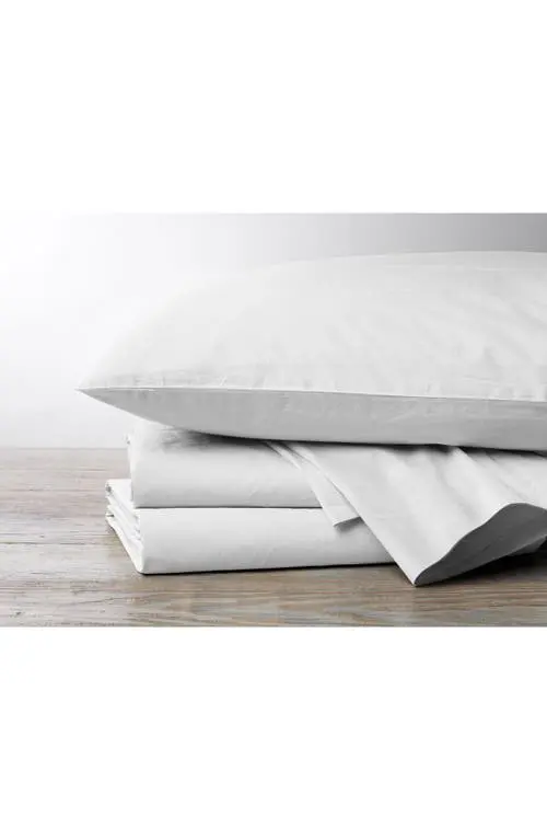 COYUCHI Crinkled Organic Cotton Percale Sheet Set - Alpine White
