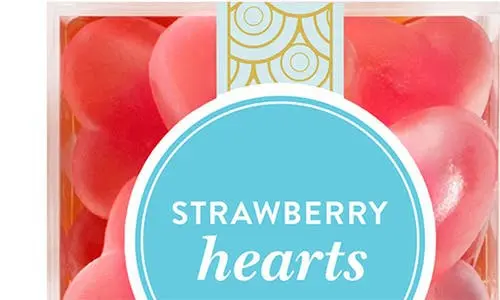 SUGARFINA Strawberry Hearts Set Of 4 Candy Cubes