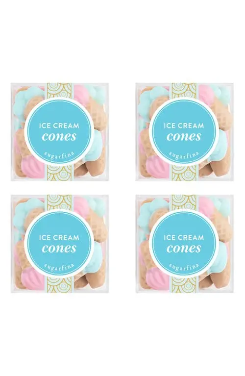 SUGARFINA Ice Cream Cones Set Of 4 Candy Cubes - Blue